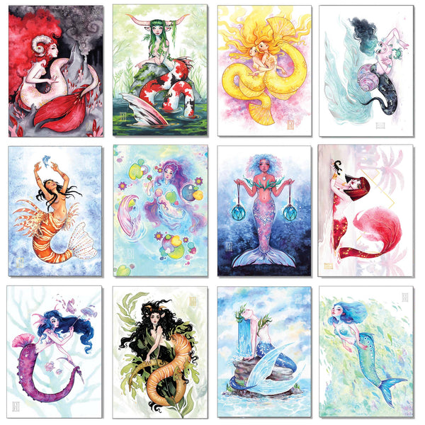 Mermaid Astrology Print Pack - Lyfe Illustration