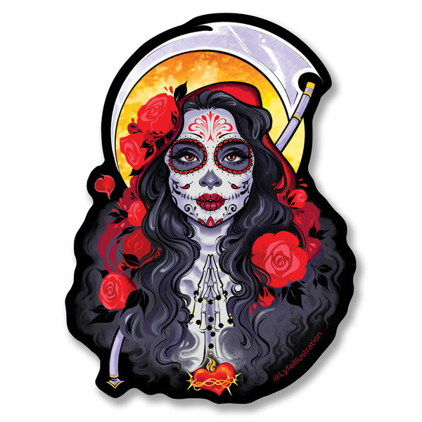 Santa Muerte Sticker - Lyfe Illustration