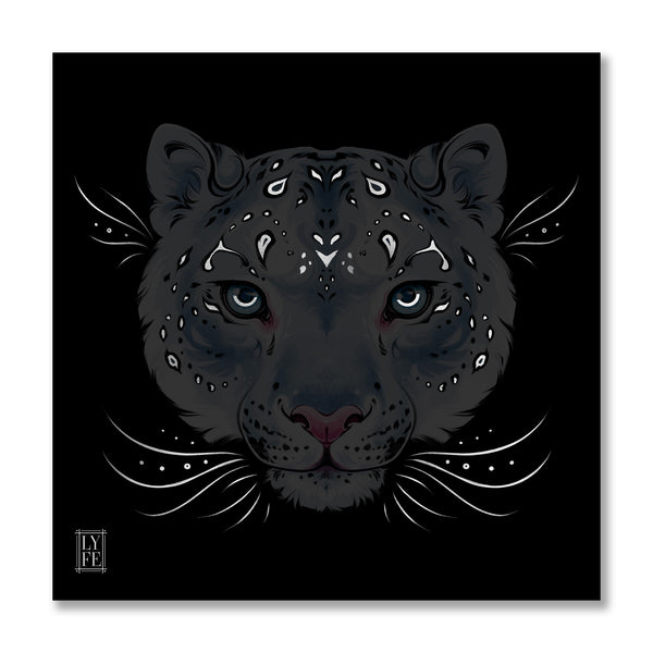 Silver Snow Leopard Print - Lyfe Illustration