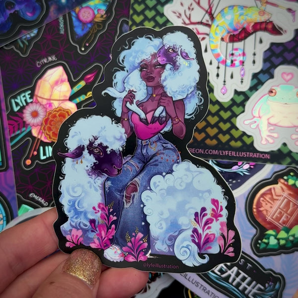 Year of the Sheep Zodiac Sticker - Lyfe Illustration