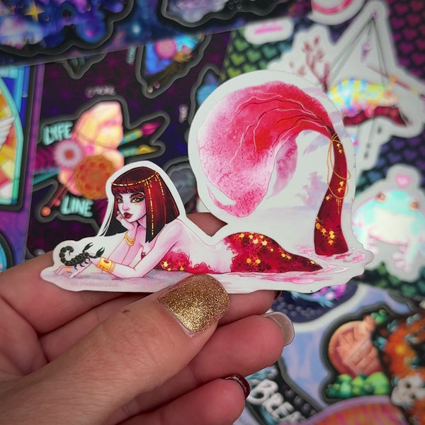 Scorpio Mermaid Sticker - Lyfe Illustration