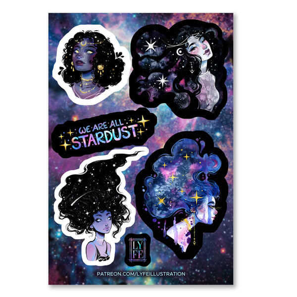 Stardust Sticker Sheet - Foil - Lyfe Illustration